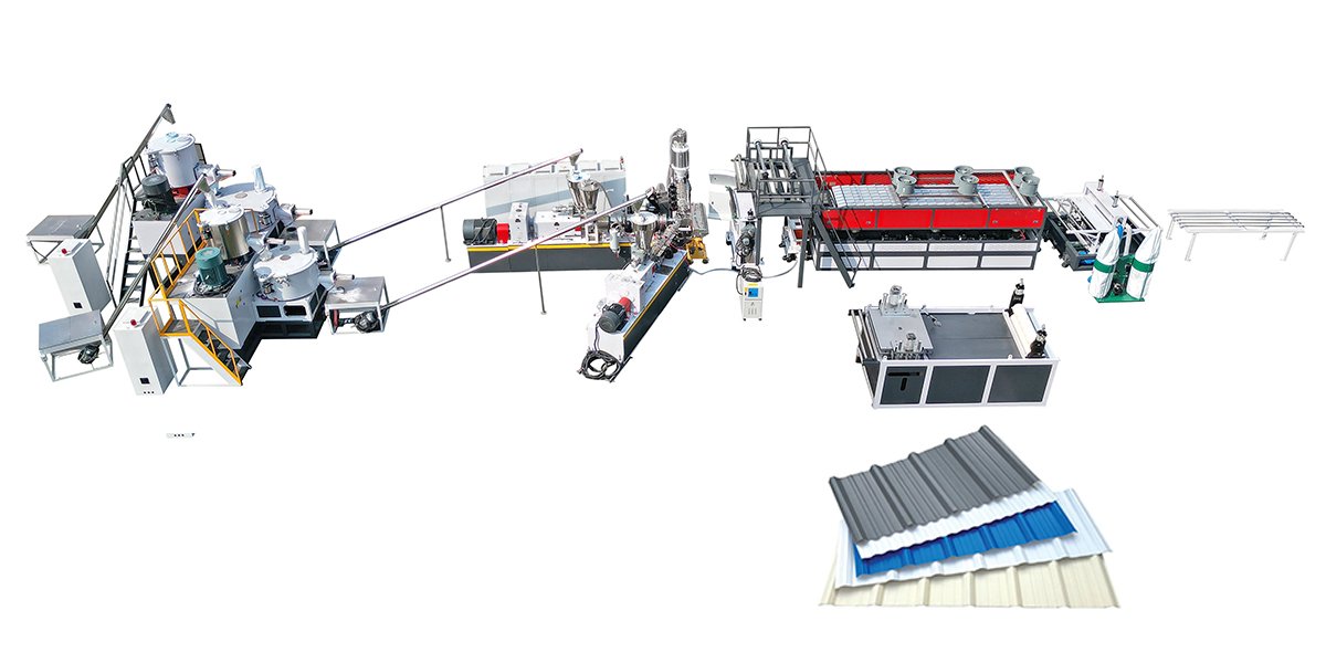 Pvc Corrugated Trapezoid Roof Tile Making Machine